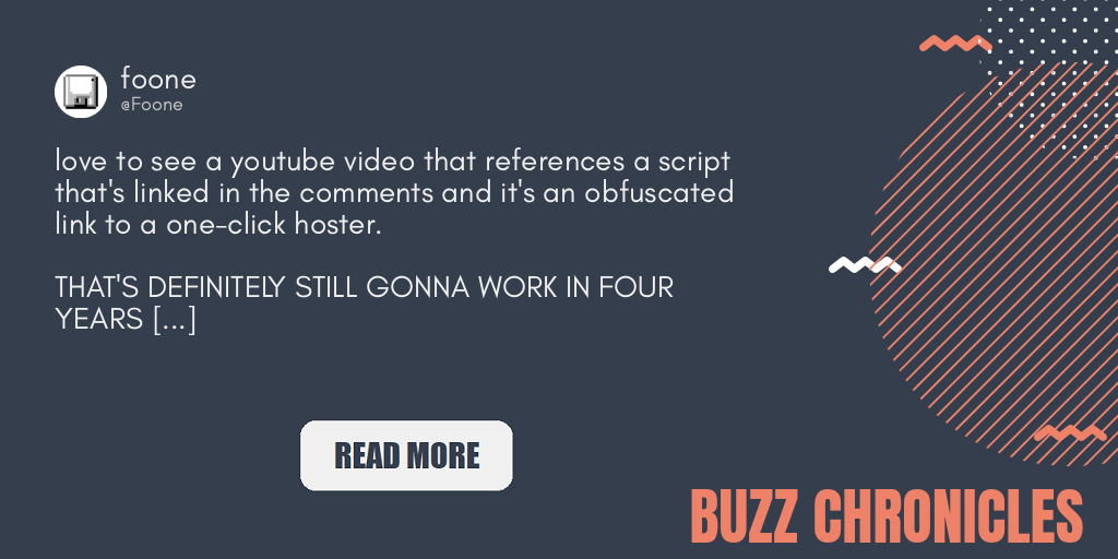 love to see a youtube video that references a script that's…