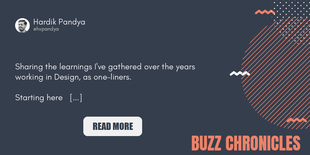 Sharing the learnings I've gathered over the years wor…