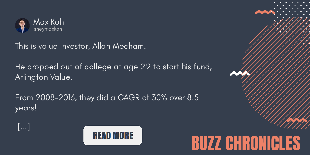 This is value investor, Allan Mecham. He dropped out of co…