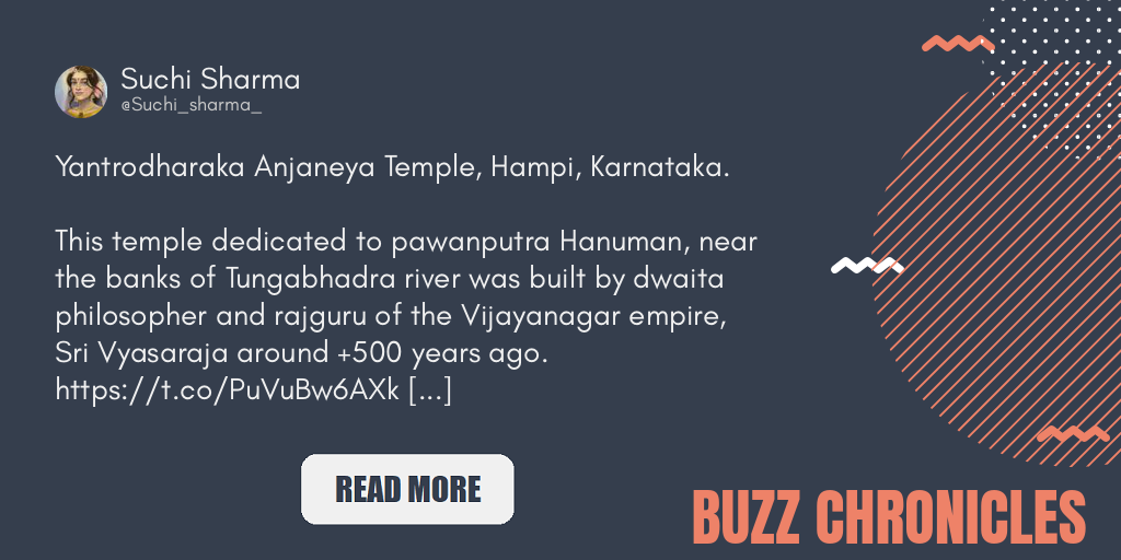 Yantrodharaka Anjaneya Temple, Hampi, Karnataka. This temp…