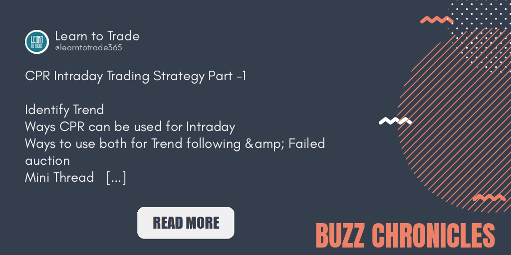 CPR Intraday Trading Strategy Part -1 Identify Trend Ways…