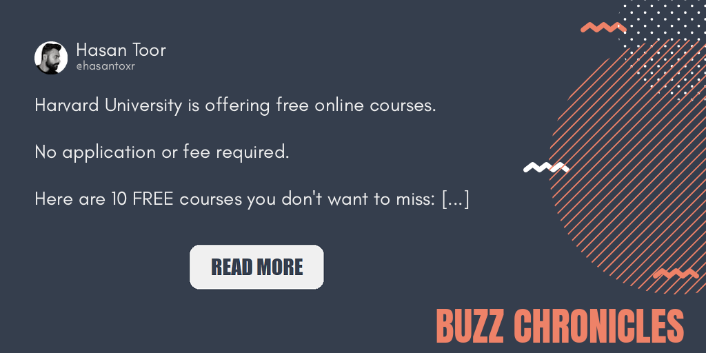 Harvard University is offering free online courses. No app…