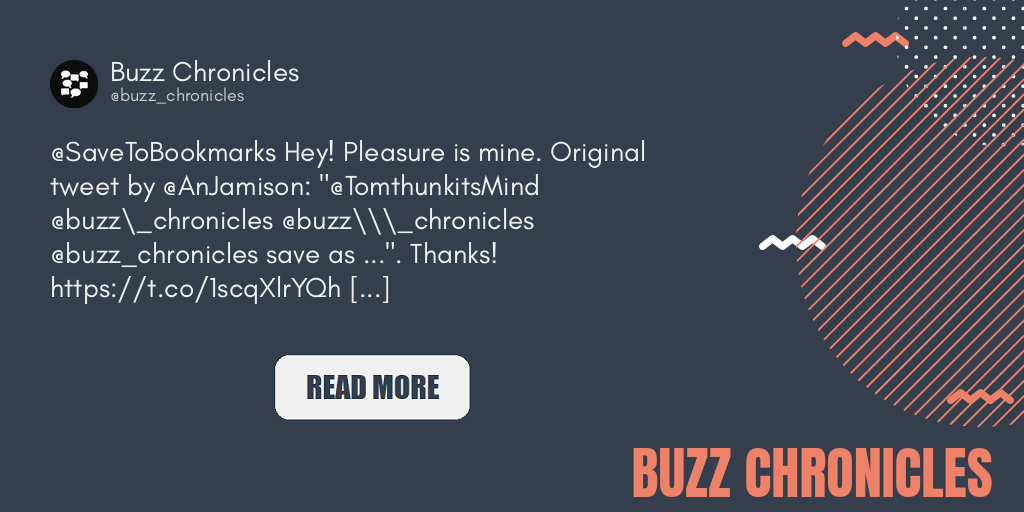 @SaveToBookmarks Hey! Pleasure is mine. Original tweet by