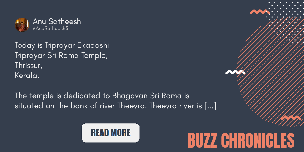 Today is Triprayar Ekadashi 🕉 Triprayar Sri Rama Temple,🚩 T…