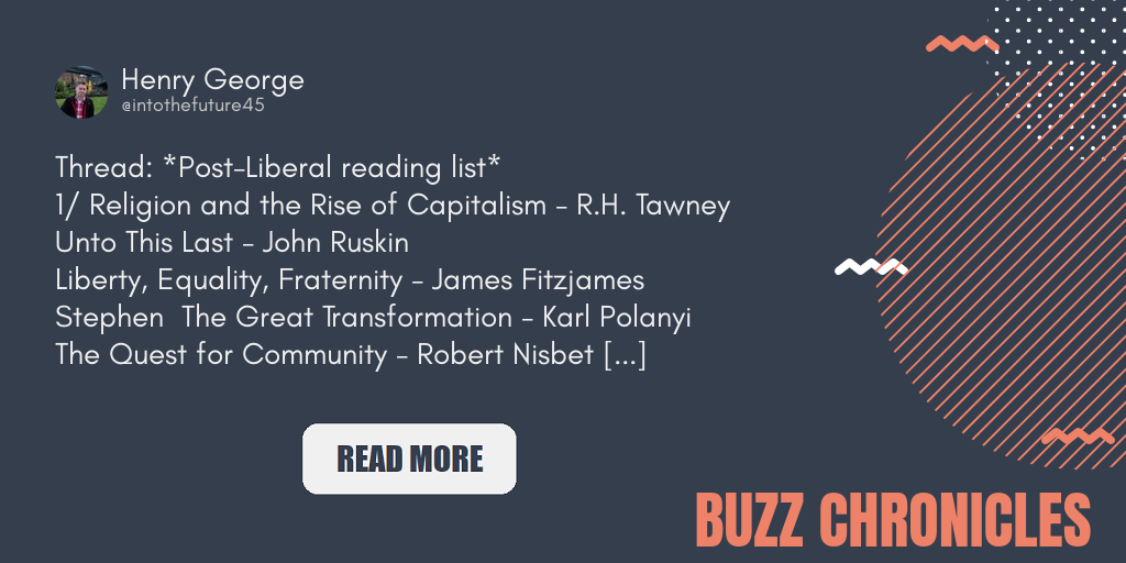 Thread: *Post-Liberal reading list* 1/ Religion and the Ris…