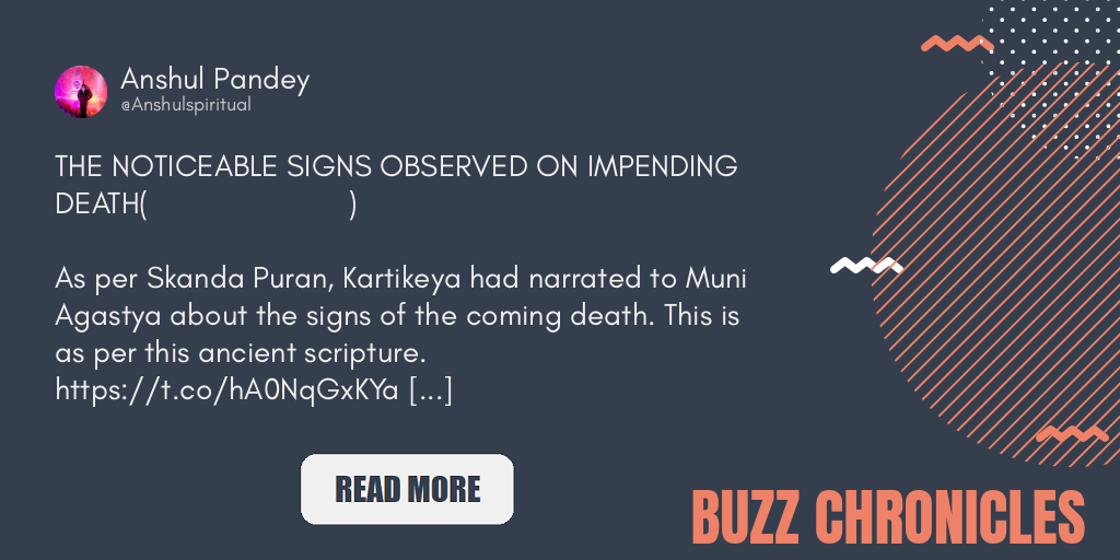 THE NOTICEABLE SIGNS OBSERVED ON IMPENDING DEATH(मृत्यु के स…