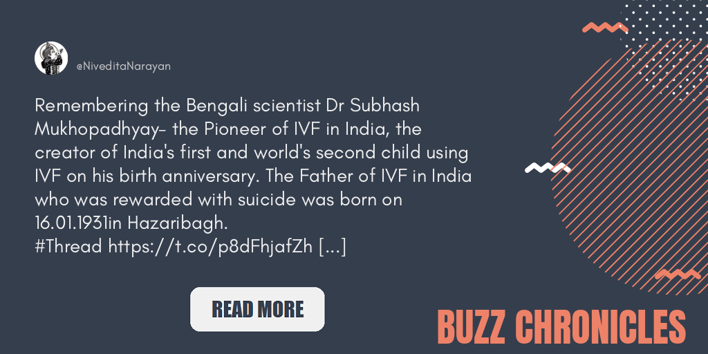 Remembering the Bengali scientist Dr Subhash Mukhopadhyay-